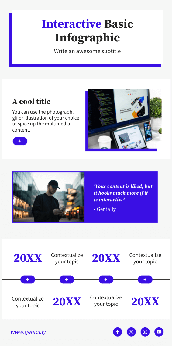 Infographie interactive basique | Modèles Genially